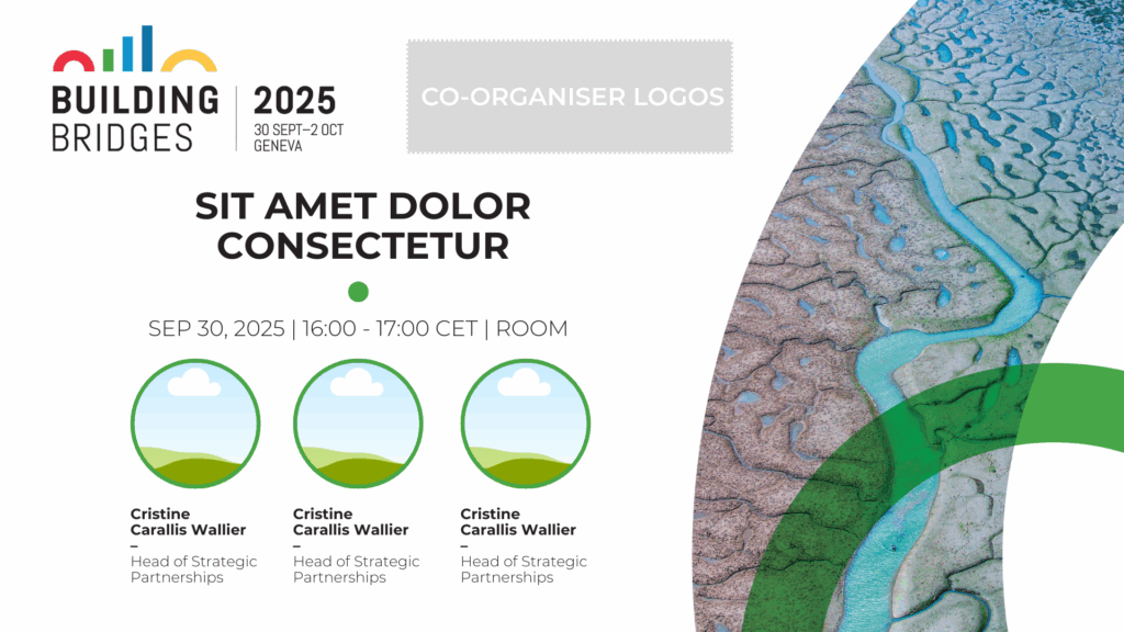 Building Bridges : Aligning Finance with Sustainability - Building Bridges 2025 Promotional Kit
