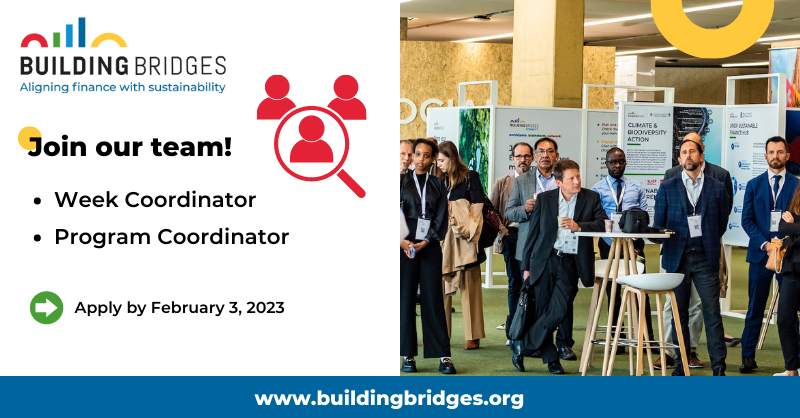 Building Bridges : Aligning Finance with Sustainability - Building Bridges is Hiring for the ...